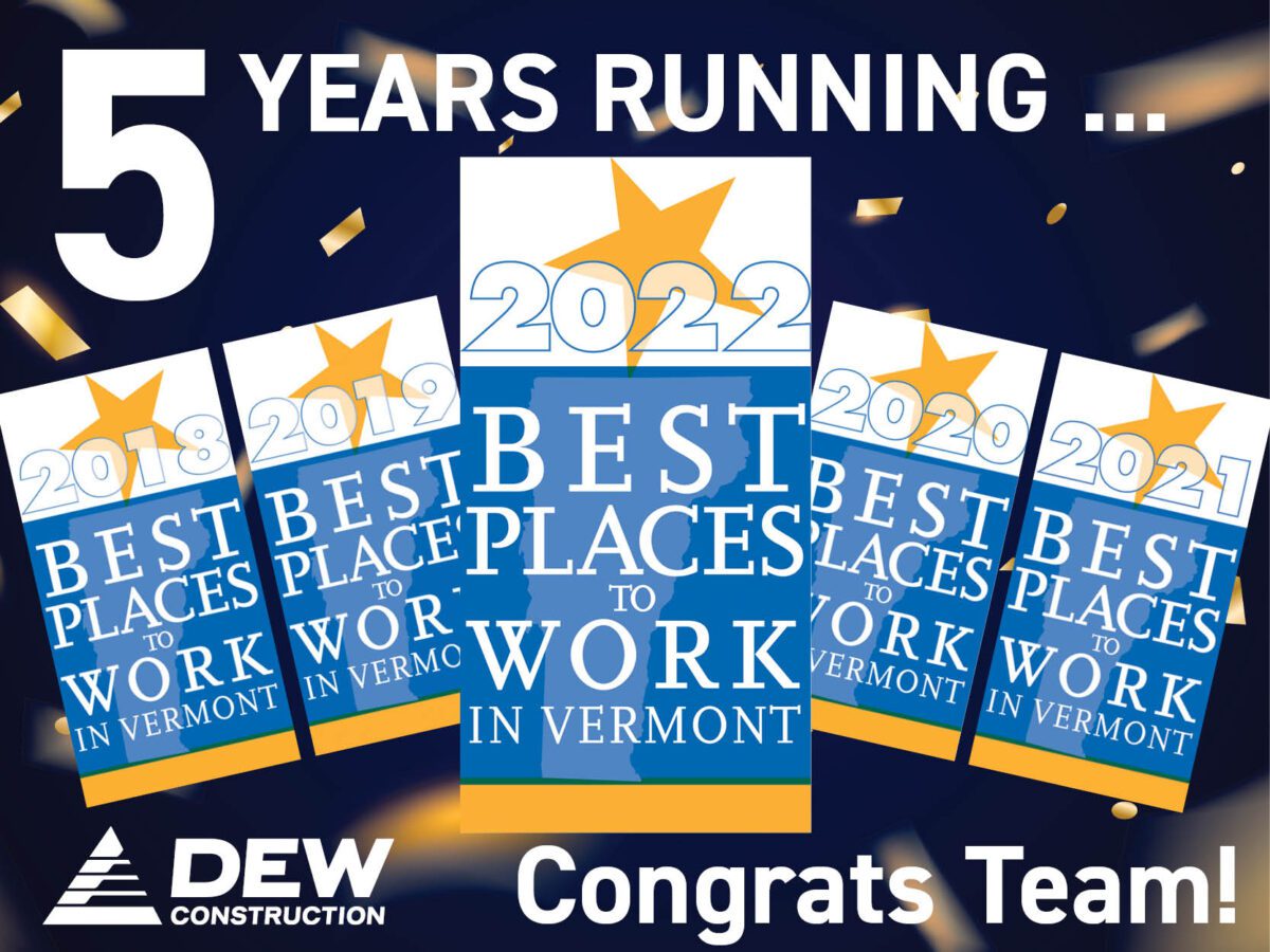 DEW named amongst the 50 Best Places To Work in VT for 5 Years Running ...